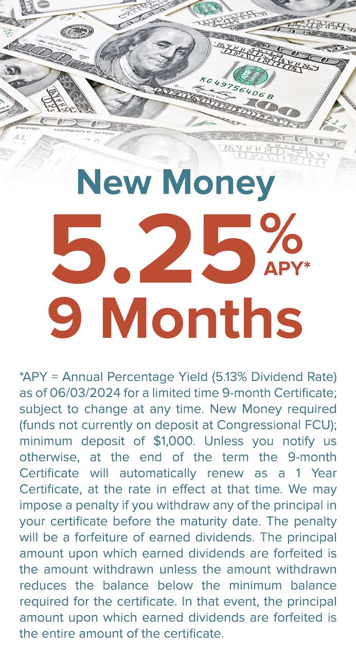 Share Rates | Congressional Federal Credit Union