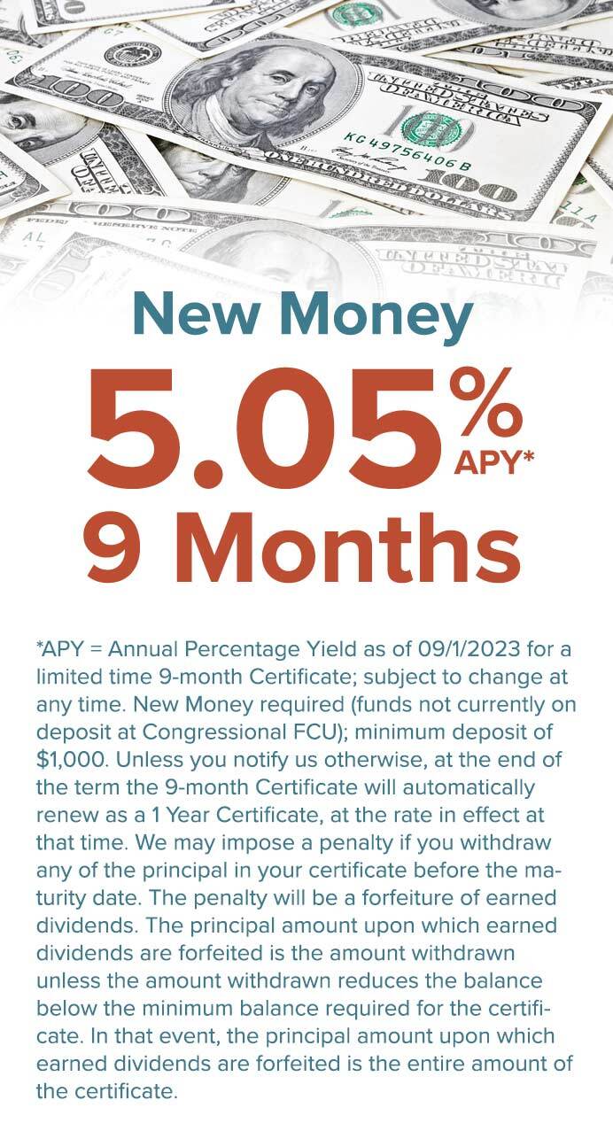 Share Rates | Congressional Federal Credit Union